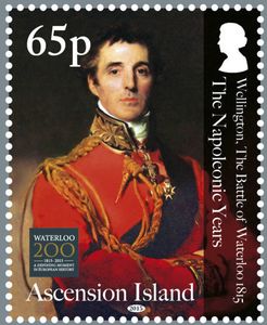 Stamp: Duke of Wellington & Battle of Waterloo (Ascension Island ...
