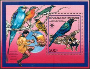 Stamp: Splendid Starling (Lamprotornis splendidus) (Central African ...