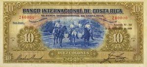 Banknote: 10 Colones (Costa Rica(1931-1936 "Series D" Issue) Wor:P-181a.3