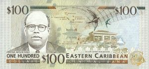 Banknote: 100 Dollars (East Caribbean States) (Anguilla - "U" Suffix ...