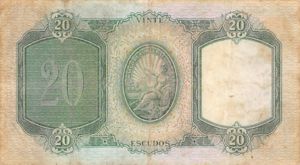 Banknote: 20 Escudos (Portugal(1941-1959 Chapa 6 and 6A Issue) Wor:P-153b.2
