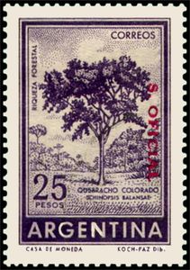 Stamp: Red Quebracho, ovpt. (Argentina) (Official) Mi:AR D117,Sn:AR ...