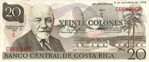 Banknote: 20 Colones (Costa Rica(1968-1992 Issue) Wor:P-238a.2