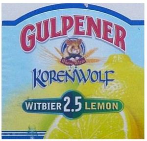Drink Label: Korenwolf 2.5 Lemon (Gulpener Bierbrouwerij ...