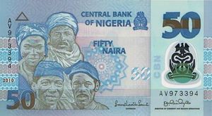 Banknote: 50 Naira (Nigeria(2009-2022 Polymer Issue) Wor:P-40b