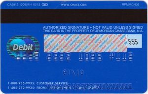 Bank Card: MasterCard Debit (Chase, United States of AmericaCol:US-MC ...