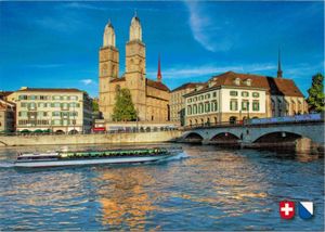 Postcard: Zurich & Limmat river (Switzerland(Zurich) Col:CH-001159,PC ...