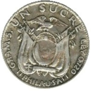 Moneda: 1 Sucre (Ecuador) (1932~2000 - Sucre) WCC:km72
