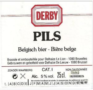Drink Label: Derby Pils (Haacht, BelgiumCol:BE-BEER-001852