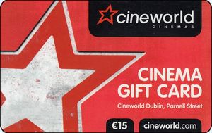 Gift Card: Cinema Gift Card (Cineworld, Ireland(Cineworld) Col:IE-Cin-001
