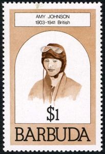 Stamp: Amy Johnson (1903-1941) (Barbuda) (Famous Women) Mi:BX 532,Sn:BX ...
