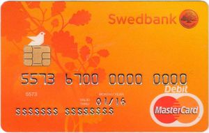 Bank Card: MasterCard Debit (Swedbank, LatviaCol:LV-MC-0056.01