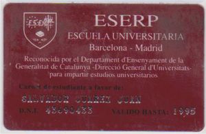 Functional Card: ESERP (Education, Universities, Libraries, Spain(ESERP ...