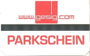 Transport Ticket: Gesig-Parkschein (GESIG-Signalanlagen GmbH, Austria ...