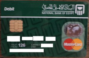 Bank Card: NBE Debit Card 2 (National bank of Egypt, EgyptCol:EG-MC-0018