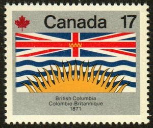 Stamp: British Columbia (Canada(Canada Day - Flags) Mi:CA 736,Sn:CA 826 ...