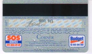 Bank Card: Classic corner card (Corner Banka SA, SwitzerlandCol:CH-VI ...