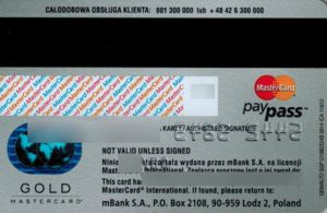 Bank Card: Mastercard Gold (BRE Bank SA/MultiBank/mBank, PolandCol:PL ...