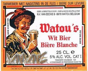 Drink Label: Watou's Witbier (Brouwerij Van Eecke, BelgiumCol:BE-BEER ...
