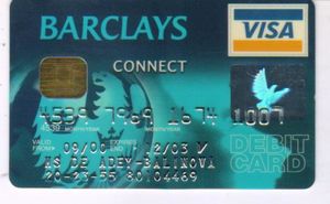 Bank Card: BARCLAYS - Connect (Barclays Bank, United Kingdom of Great ...