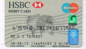 Bank Card: HSBC - DEBIT CARD - 100 CHEQUE (HSBC, United Kingdom of ...
