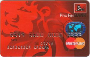 Bank Card: MasterCard Standard (ProFin Bank, PJSC, UkraineCol:UA-MC-0399