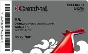 Hotel Card: Carnival Splendor (Carnival Cruises Line (Shipping Company ...