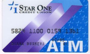Bank Card: Star One Credit Union (Star One Credit Union, United States ...