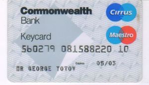 Bank Card: Commonwealth Bank - KeyCard (Commonwealth Bank, AustraliaCol ...