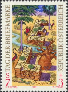 Stamp: Stamp Day - letters "E" and "L" (Austria(Stamp Day) Mi:AT 2127 ...