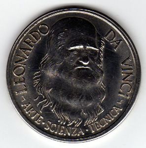 Token: Leonardo da Vinci (Italy(Commemorative Tokens) Col:IT-000139 🪙