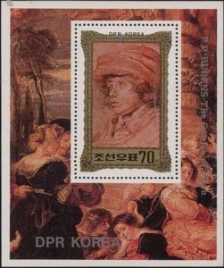 Stamp: Peter Paul Rubens, Autoportret (Korea, North) (Paintings by ...