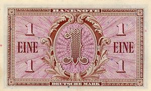 Banknote: 1 Deutsche Mark (Germany, Federal Republic(1948 First Issue ...