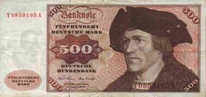 Banknote: 500 Deutsche Mark (Germany, Federal Republic(1970-1980 Issue ...