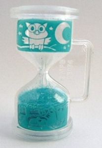 Meal Toy: Turquoise hourglass - owls (Kinder Surprise, Europe) (Kinder ...
