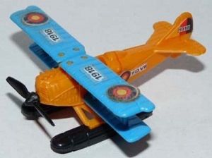 Meal Toy: Orange plane, blue wings: Fokker D. VII (Kinder Surprise ...