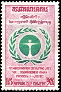 Stamp: Human Environment (Cambodia) (United Nations Conference on the ...
