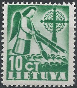 Stamp: Angel (Lithuania(Liberty Issue (1940)) Mi:LT 438,Sn:LT 318,Yt:LT ...