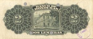 Banknote: 2 Lempiras (Honduras(1932 Issue) Wor:P-35