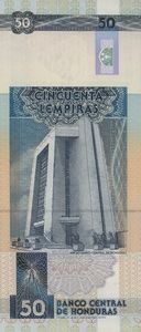 Banknote: 50 Lempiras (Honduras) (2000-2010 Issue) Wor:P-88a