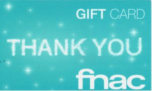 Gift Card: Thank you (Fnac, Belgium(Fnac) Col:BE-FNAC-013