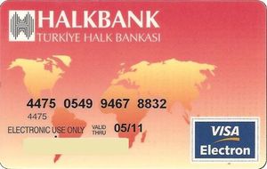 Bank Card: Türkiye Halk Bankası (Halkbank, Türkiye (Turkey)Col:TR-VE-0031