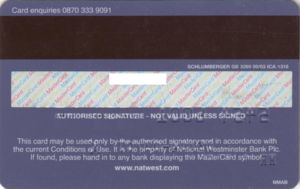 Bank Card: NatWest Mastercard (National Westminster Bank, United ...