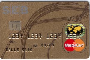 Bank Card: Gold-8 (SEB Pank, EstoniaCol:EE-MC-0140