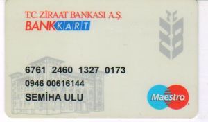 Bank Card: Bank Kart (T.C. Ziraat Bankasi, Turkey) Col:TR-MS-0022.04