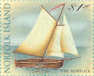 Stamp: "Norfolk" (Sloop) (Norfolk Island(Bicentenary of the ...