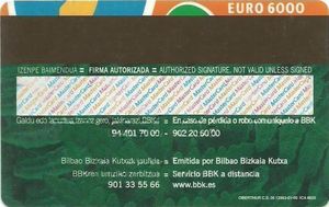 Tarjeta de Banco: Bbk = (BBK - Caja Bilbao Bizkaia, EspañaCol:ES-MC-0024.06