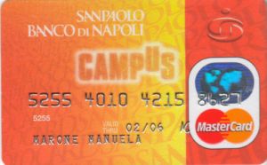 Bank Card: Campus Mastercard (CartaSi, ItalyCol:IT-MC-0016