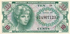 Banknote: 10 Cents (United States of America(Military Payment ...