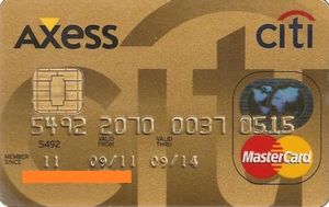 Bank Card: Axess Citi (Citibank, Türkiye (Turkey)Col:TR-MC-0096